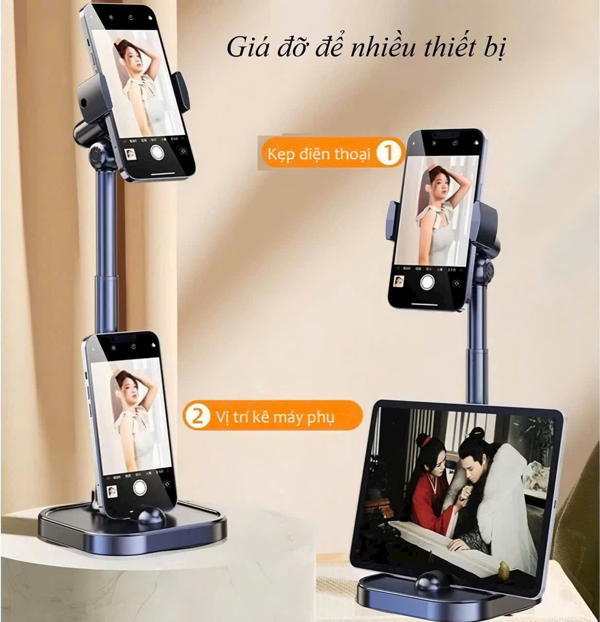 Kẹp Điện Thoại JC001, Giá Đỡ Đa Năng, Tuỳ Chỉnh Cao Độ, Livestream, Xem Phim - XS Store | Shopee ...