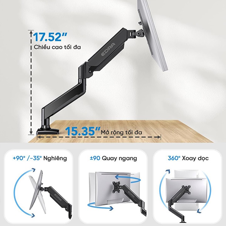 GIÁ TREO MÀN HÌNH GIÁ RẺ - TAY ARM EDRA EMA7302 EMA7035 EMA7306 EMA7307 ...