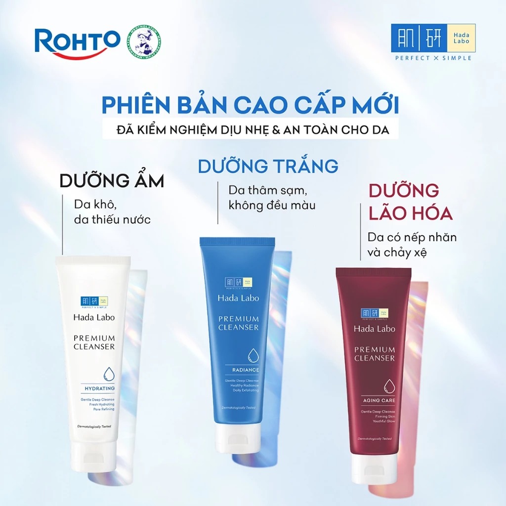 Sữa Rửa Mặt Hada Labo Premium / Advanced Nourish / Perfect White / Acne Care / Pro Anti Aging ...