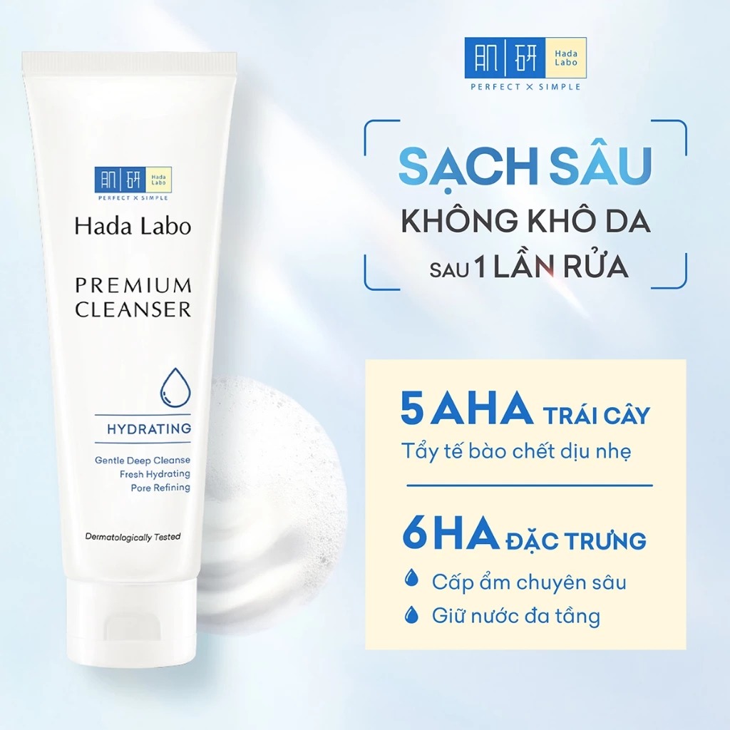Sữa Rửa Mặt Hada Labo Premium / Advanced Nourish / Perfect White / Acne Care / Pro Anti Aging ...