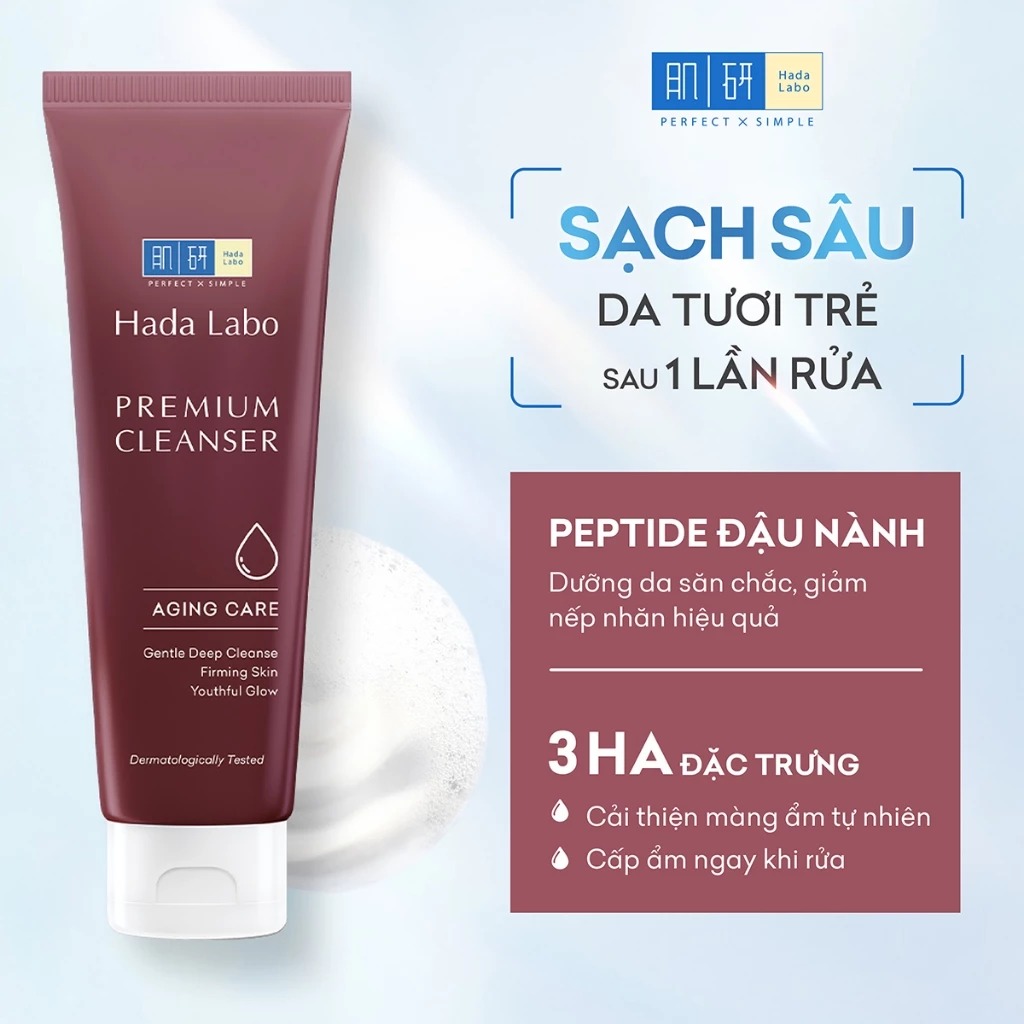 Sữa Rửa Mặt Hada Labo Premium / Advanced Nourish / Perfect White / Acne Care / Pro Anti Aging ...