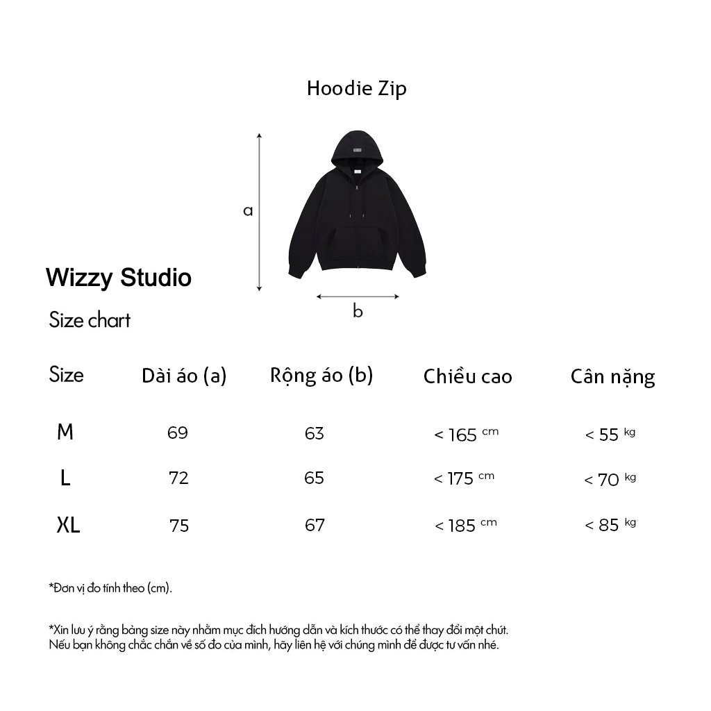 Áo Khoác Hoodie Zip WIZZY Nỉ 2 Da Chống Nắng 2 Lớp Form Rộng Double ...