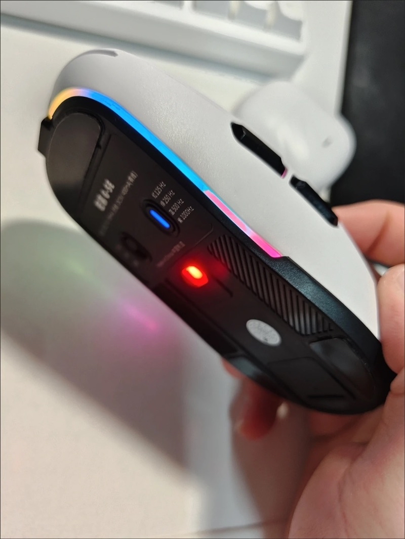 Chuột không dây Gaming HongMu GSE | PAW3104DB | 3 mode kết nối | Có App | Led RGB | DPI 800 ...