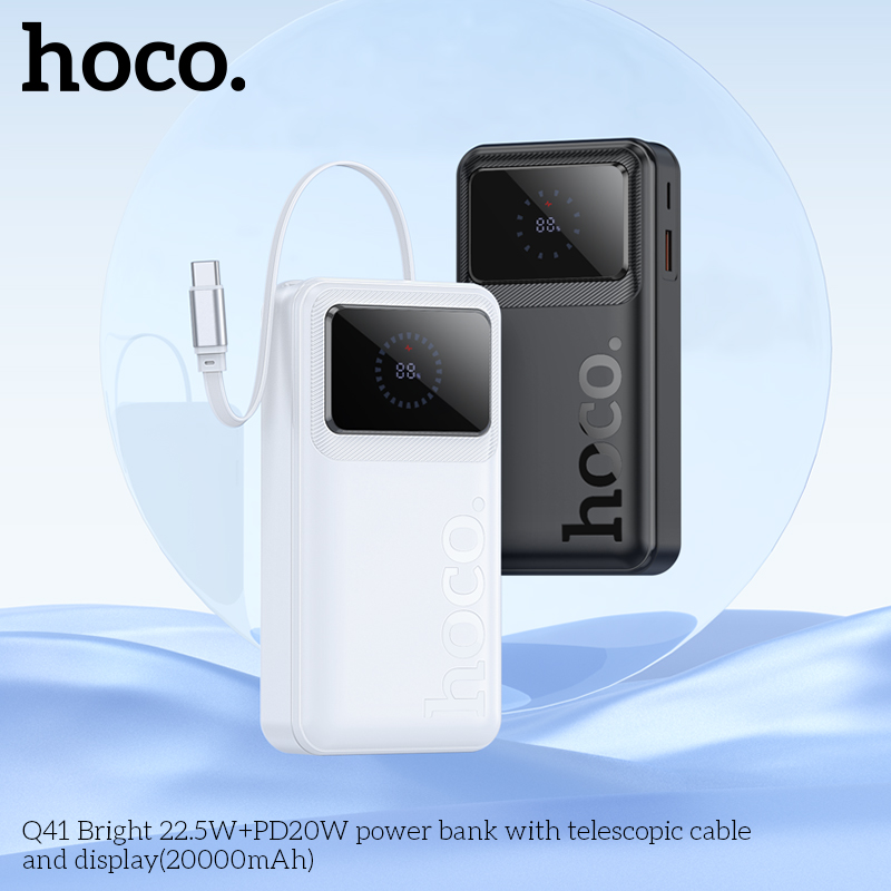 Sạc dự phòng kèm dây Hoco Q41 dung lượng 20000mAh, sạc nhanh PD20W ...