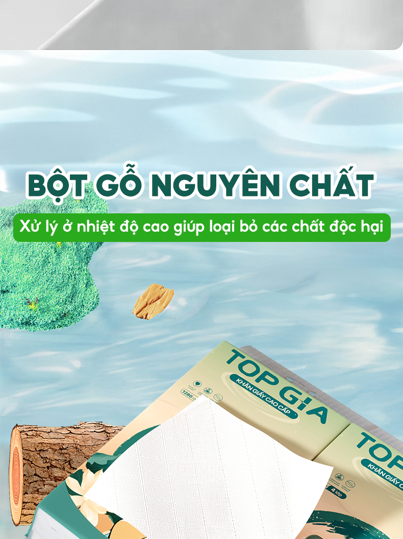 Khăn giấy rút treo tường TopGia Sắc Việt 1280 tờ, giấy vệ sinh dành cho gia đình Việt, tặng móc ...