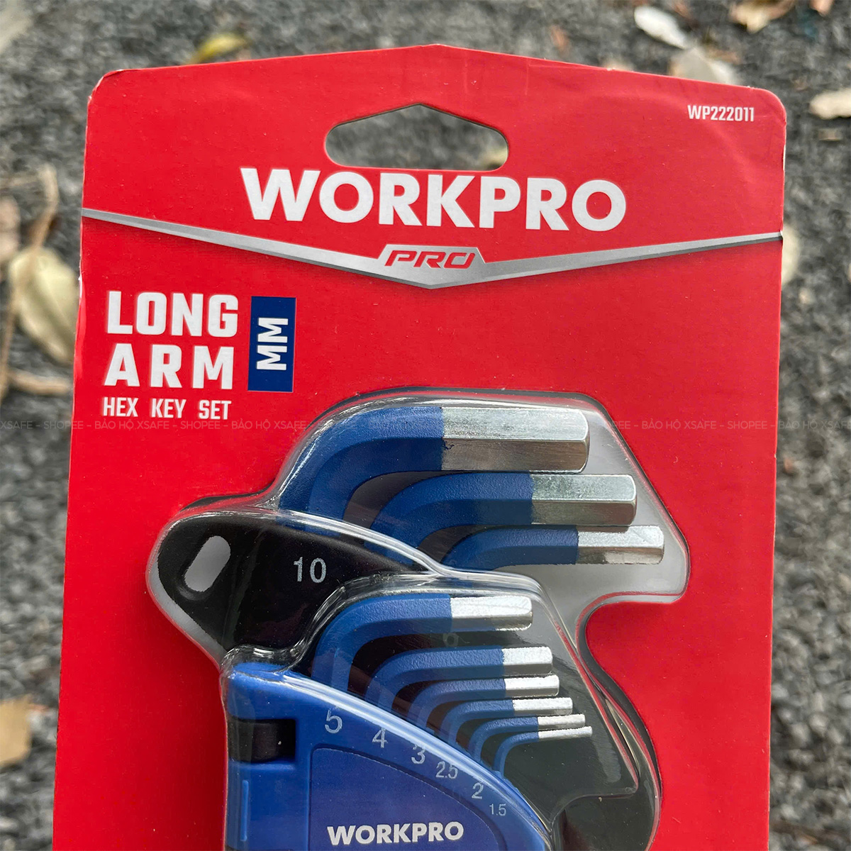 Bộ lục giác đầu bi kiểu L Workpro - WP222011, 9 cái hệ mét (1.5,2,2.5,3,4,5,6,8,10mm) thép CR-V ...