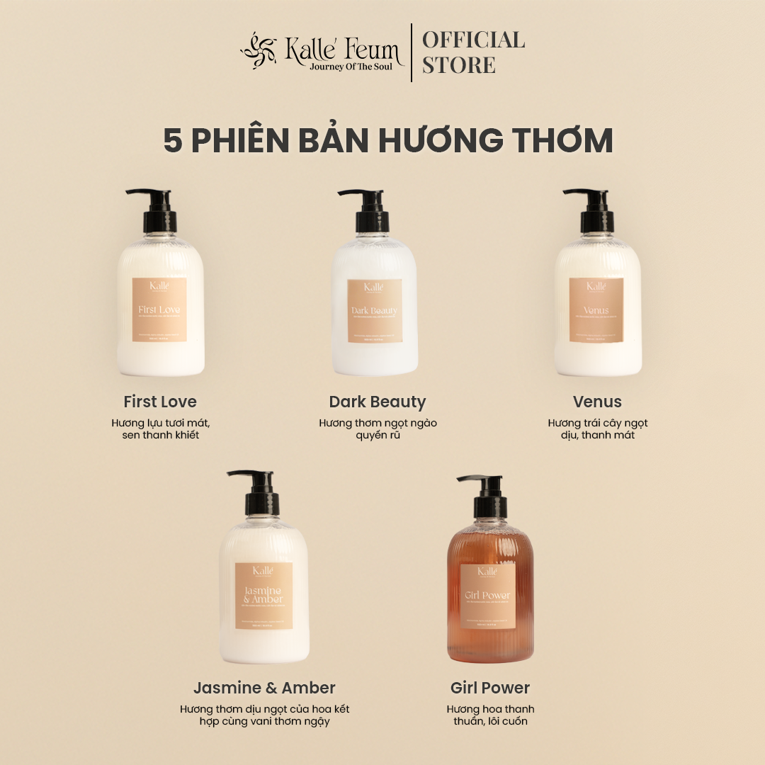 Sữa Tắm Hương Nước Hoa Kalle' Feum Thơm Lâu, Trắng Da, Dưỡng Ẩm Dung ...