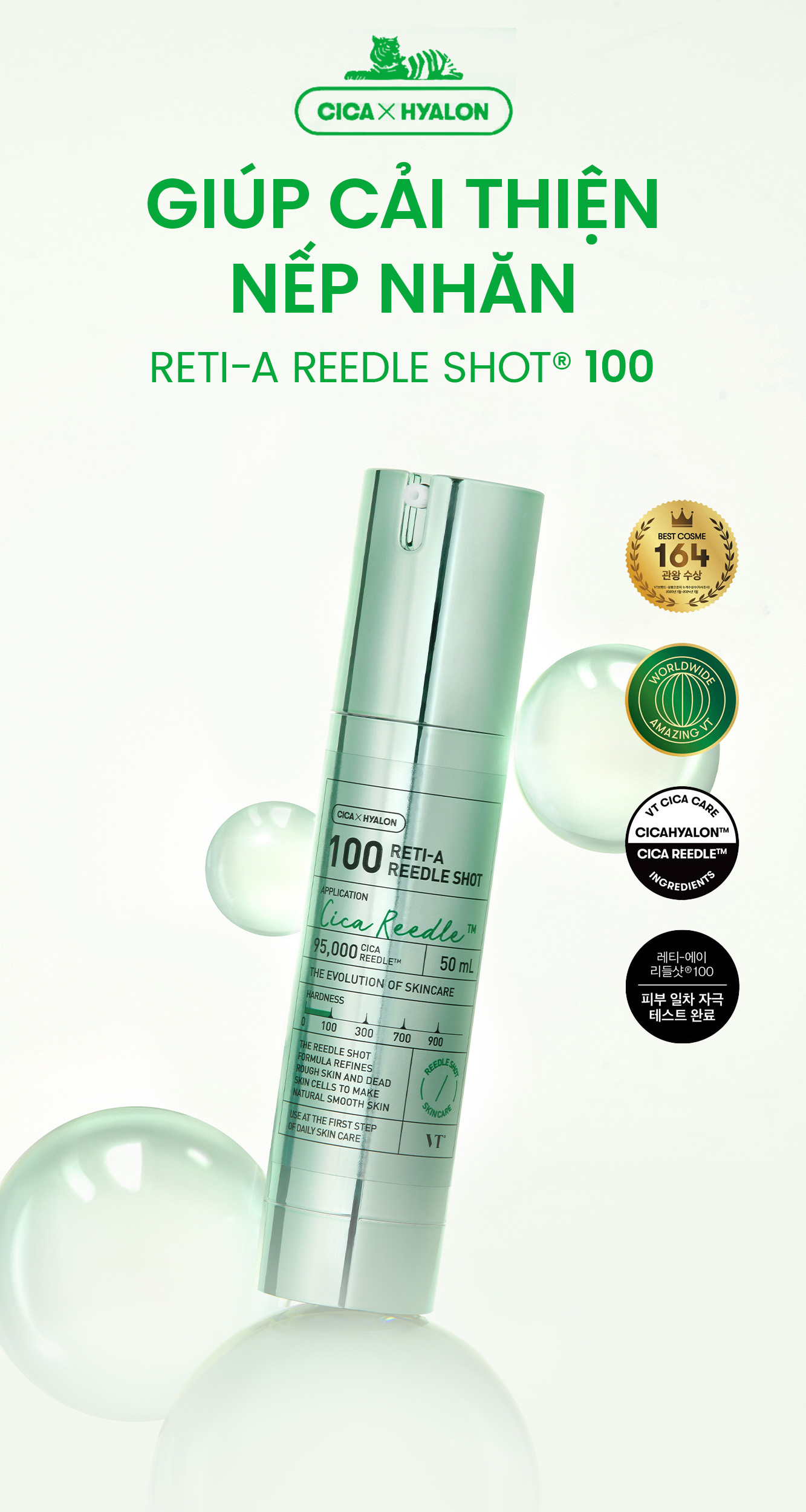 [VT Cosmetics] Tinh chất vi kim VT RETI-A REEDLE SHOT 100 - giúp cải ...