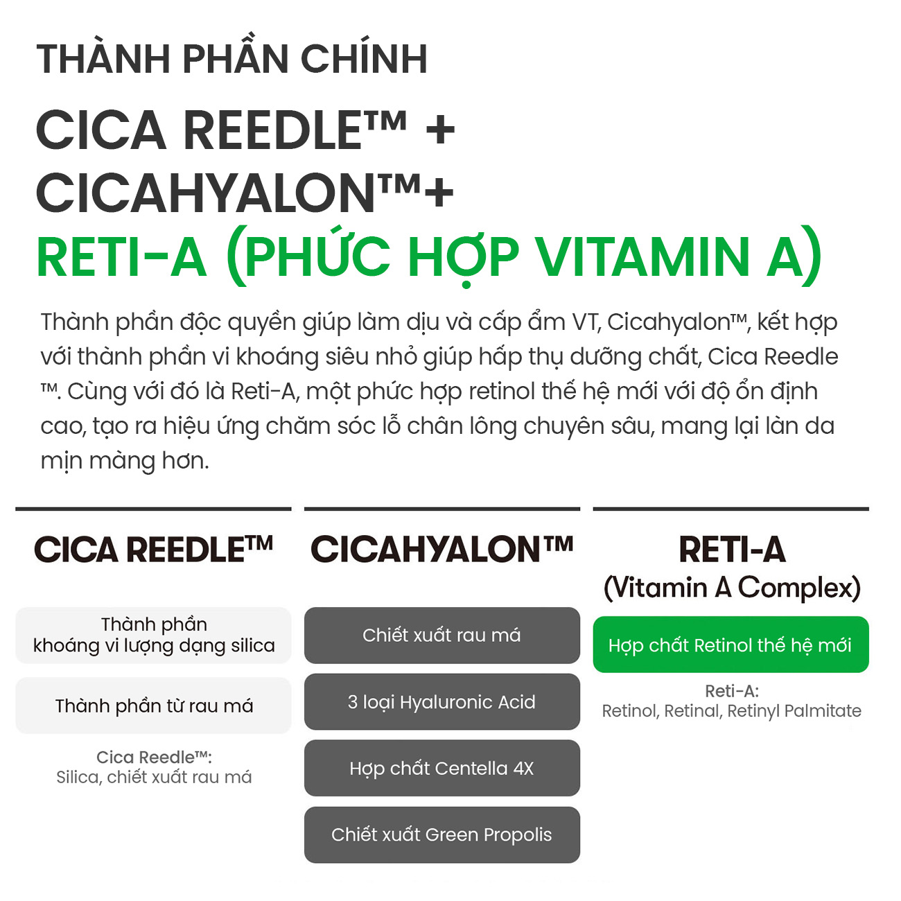 [VT Cosmetics] Tinh chất vi kim VT RETI-A REEDLE SHOT 100 - giúp cải ...