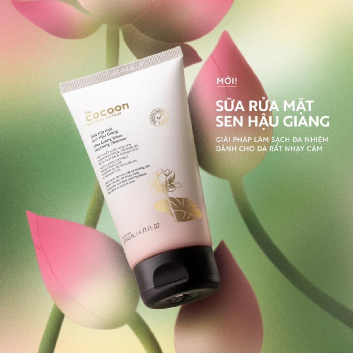 Sữa Rửa Mặt Sen Hậu Giang Cocoon Hau Giang Lotus Soothing Cleanser ...