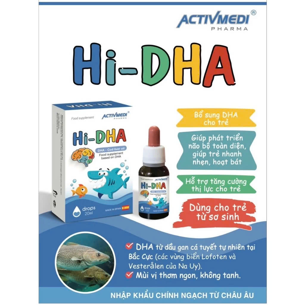 Hi - DHA Cho Bé - DHA Không Tanh Vị Trái cây Nhập Khẩu Tây Ban Nha | Shopee Việt Nam