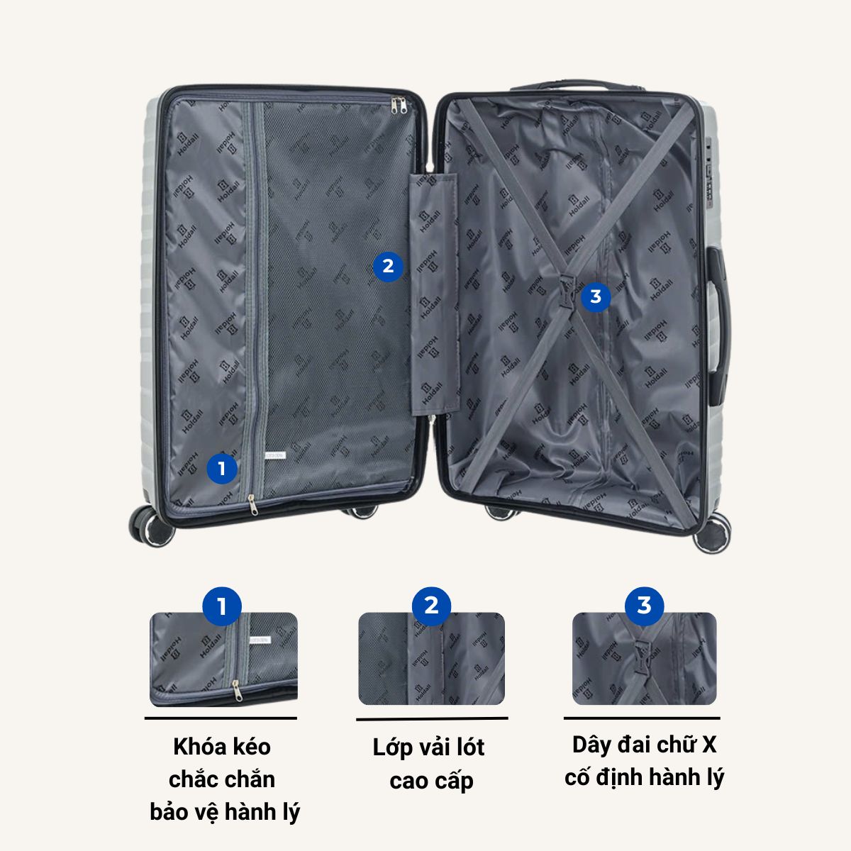 Vali Du Lịch LUG Lusetti LS802 S20 (Xách Tay), S24 (Ký Gửi): Nhựa PP ...