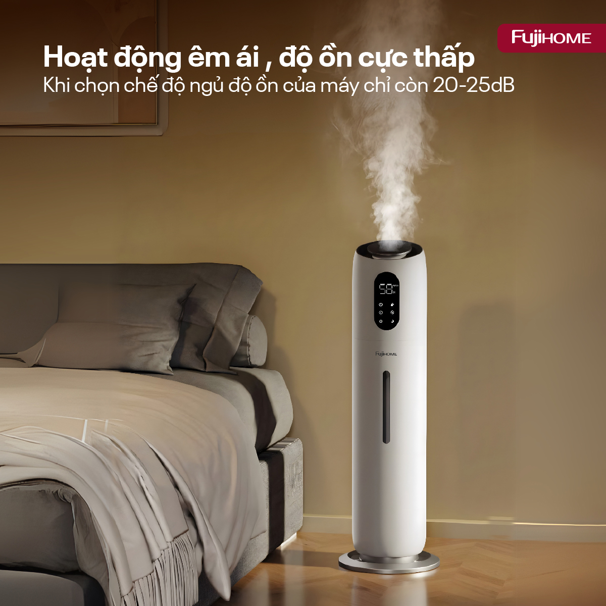 Máy tạo ẩm phun sương dung tích lớn Fujihome Nhập khẩu, máy bù ẩm khuếch tán tinh dầu, khử khuẩn ...