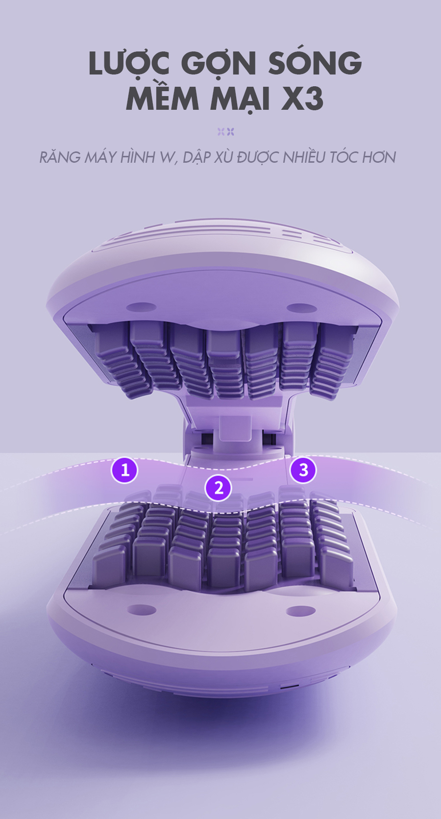 Máy Dập Phồng Chân Tóc Akio Bản To Có Ion Âm Dập Xù 19 Mức Nhiệt Màn Hình LED Bảo Vệ Tóc Không ...