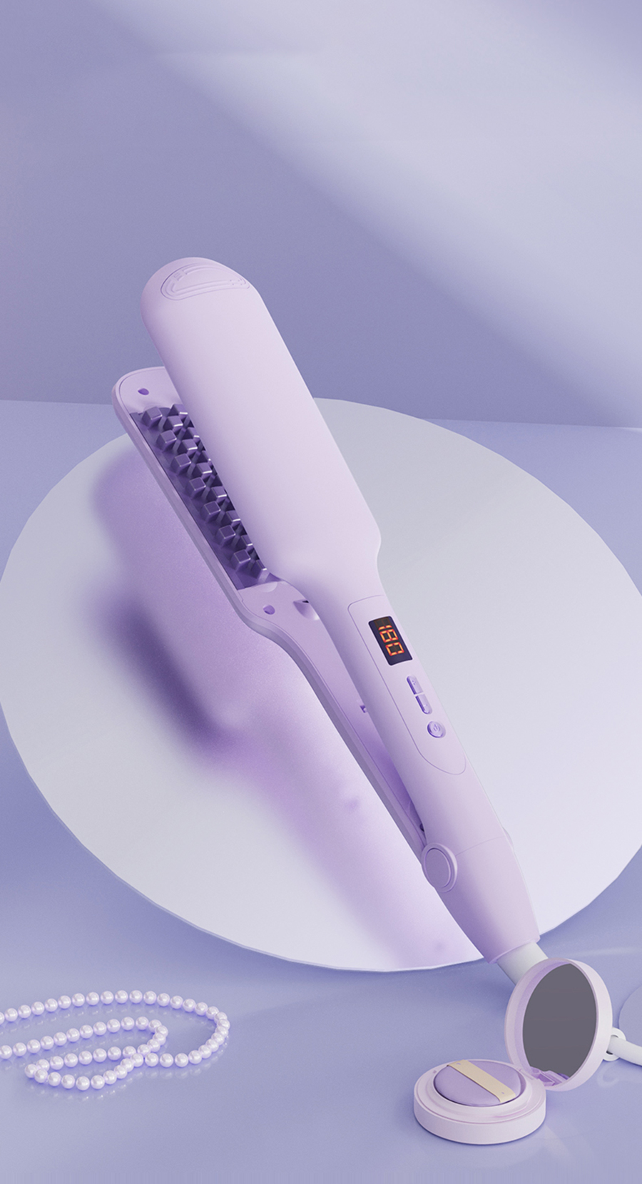 Máy Dập Phồng Chân Tóc Akio Bản To Có Ion Âm Dập Xù 19 Mức Nhiệt Màn Hình LED Bảo Vệ Tóc Không ...