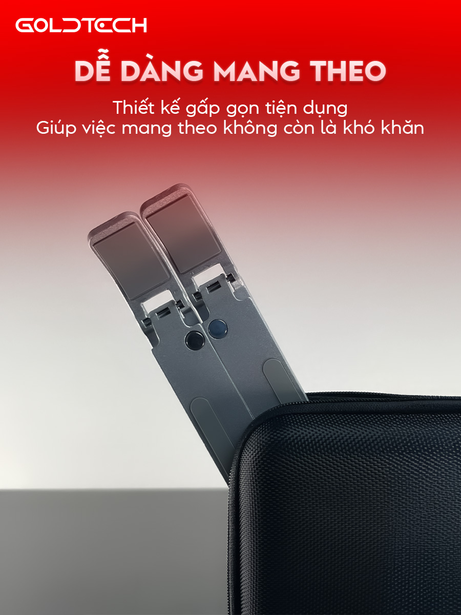Giá đỡ LAPTOP, MACBOOK, IPAD GOLDTECH N3 bằng nhôm có thể điều chỉnh được độ cao, đế tản nhiệt ...