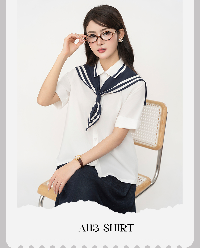 Áo Suông Michi House Áo Xuông Cổ Thuỷ Thủ Tay Ngắn Mặc Hè A113 | Shopee Việt Nam