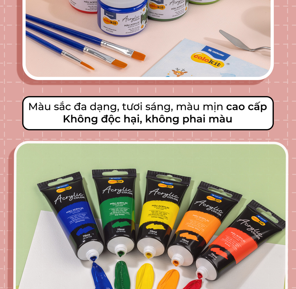 Màu nước Acrylic dạng hủ 100ml Thiên Long Colokit ACR-C010 | Shopee Việt Nam