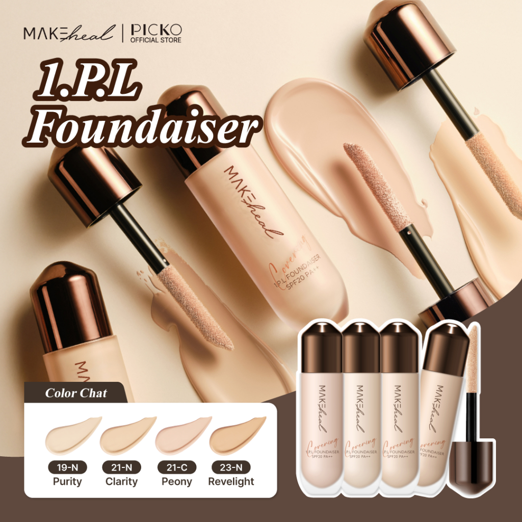 Kem nền Hàn Quốc bán chạy Makeheal 1 P.L Foundaiser Foundation che phủ tốt, bền màu 72h | Shopee ...