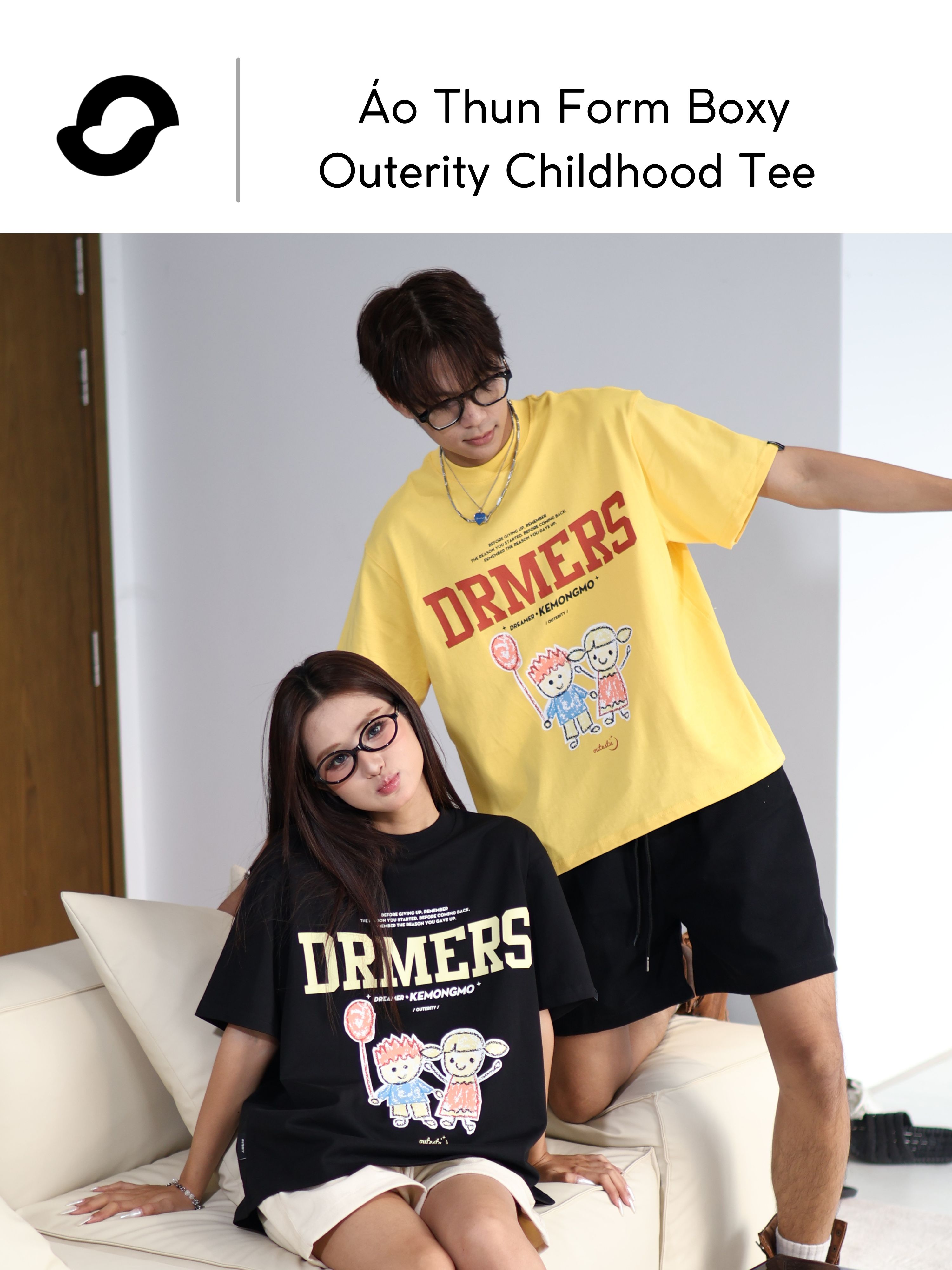 Áo Thun Form Boxy Outerity Childhood Tee Premium Cotton 280gsm Local ...