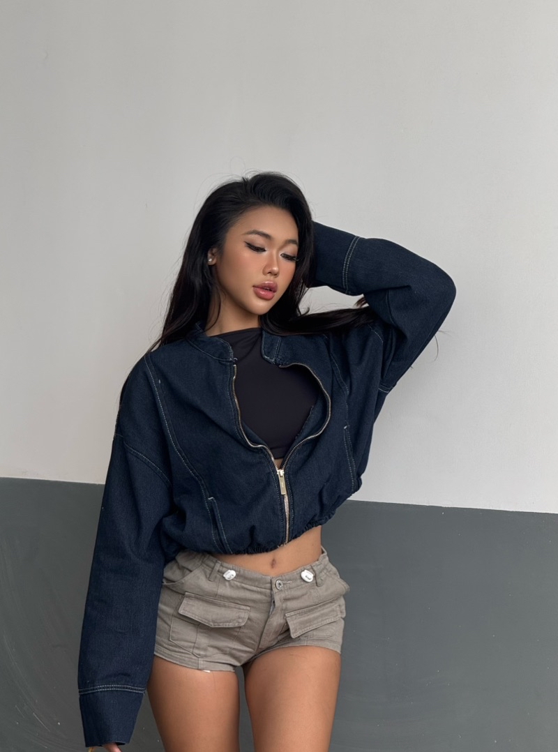 Áo khoác jean bòng chày âu mĩ basic | Shopee Việt Nam