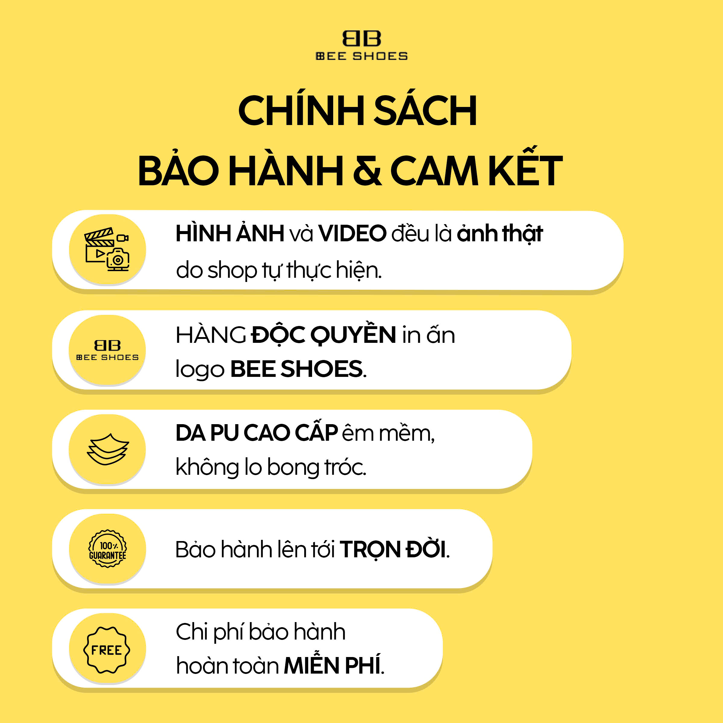 Giày mary jane nữ Bee Shoes mũi vuông da bóng cao 3 phân sẵn màu đen - kem MJ014 (Form 1.5 ...