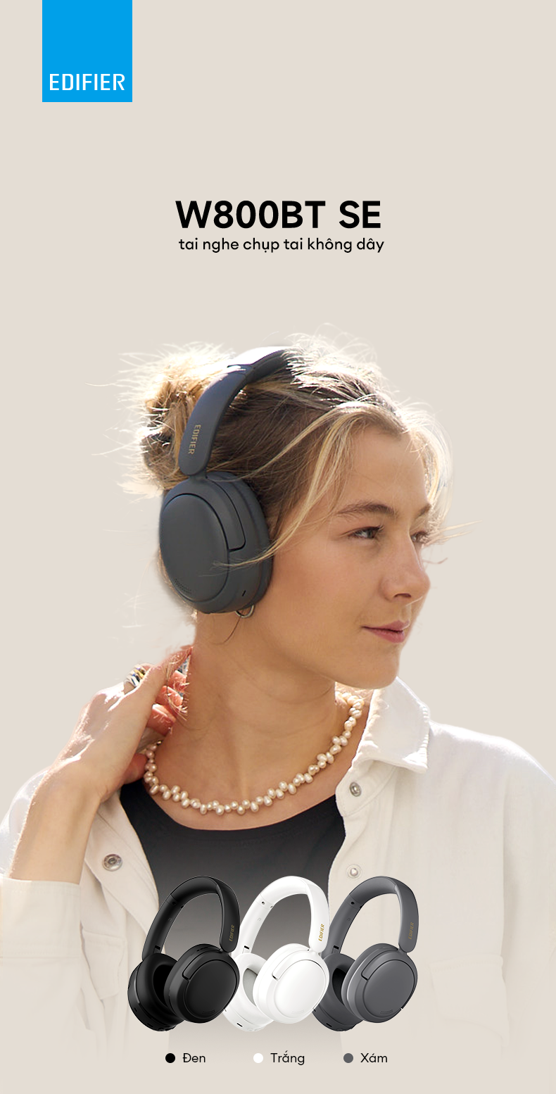Tai Nghe Chụp Tai Bluetooth EDIFIER W800BT SE | Thời Gian Sử Dụng Đến ...
