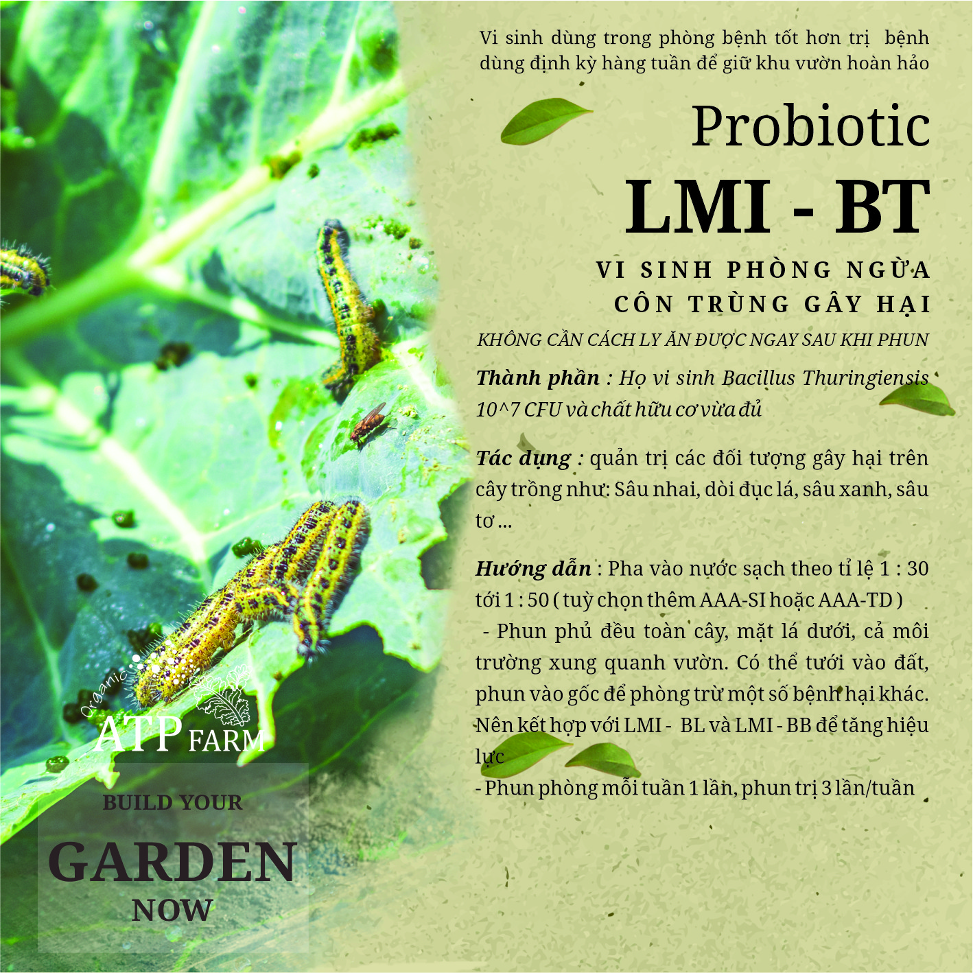 ATP Farm : LMI - BT Vi sinh Bacillus thuringiensis trừ sâu xanh, sâu tơ ...