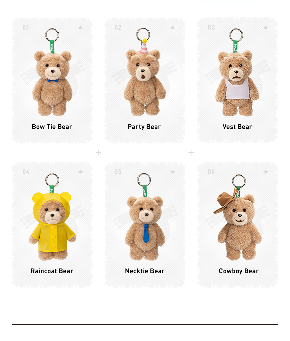 POP MART Ted2 Teddy Bear Action Plush Pendant Blind Box | Shopee Việt Nam