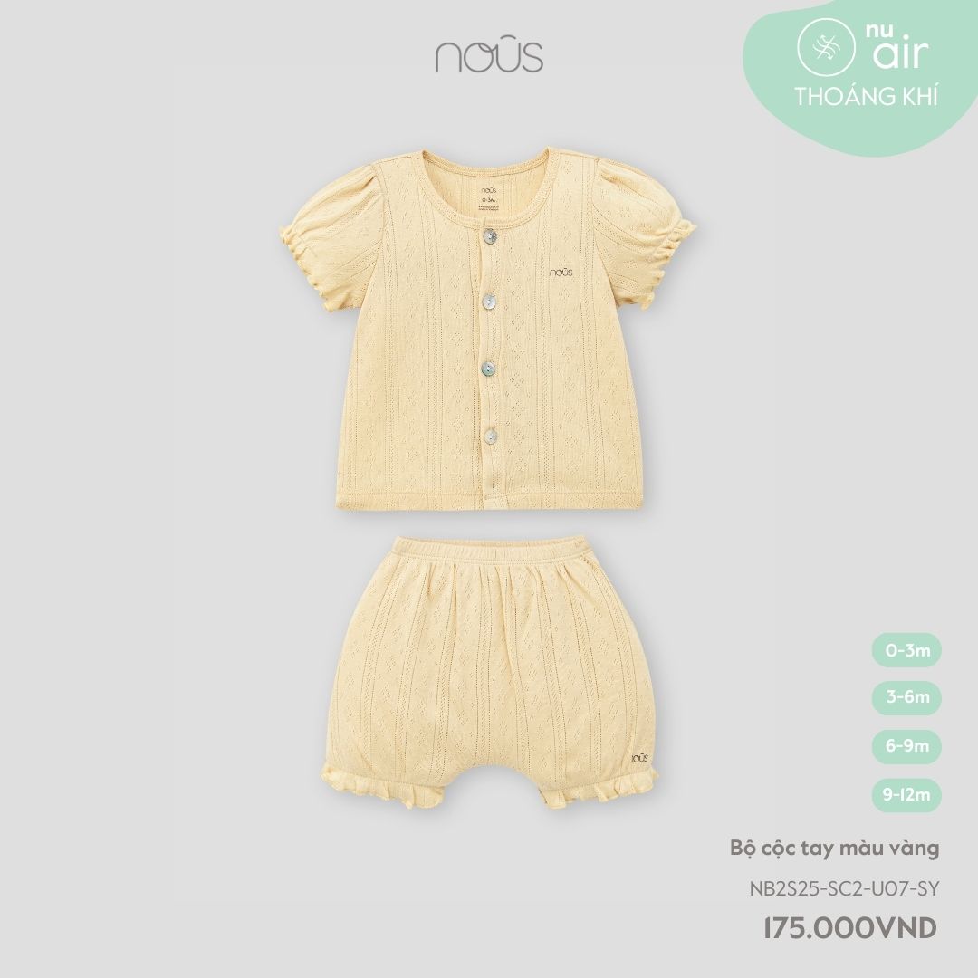 Nous Baby Bộ quần áo cộc tay cho bé gái 0 tháng đến 1 tuổi basic màu ...