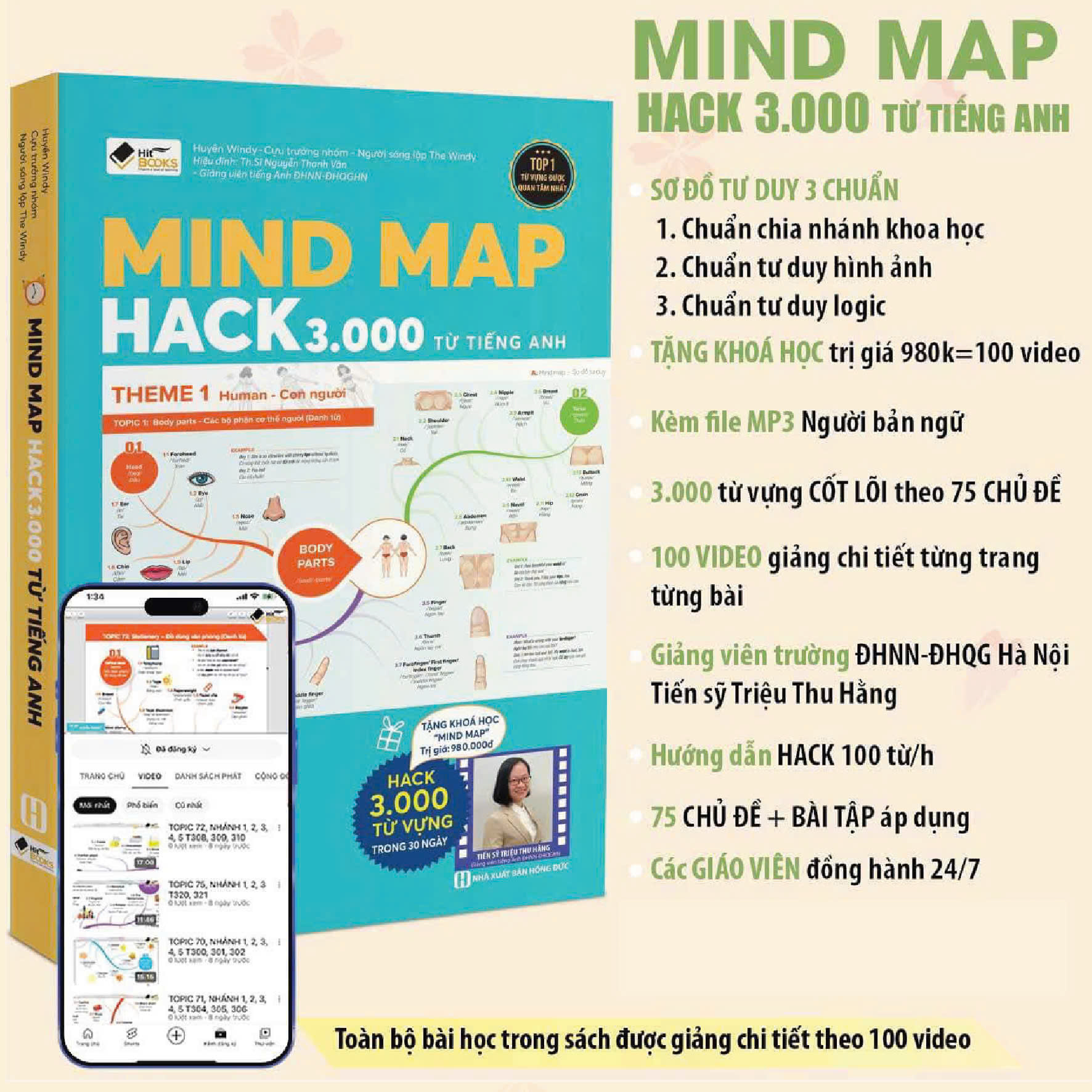 Sách - MINDMAP Hack 3000 Từ Vựng Tiếng Anh Cho Người Mới Bắt Đầu (LẺ/COMBO) - TẶNG CĂN BẢN ...