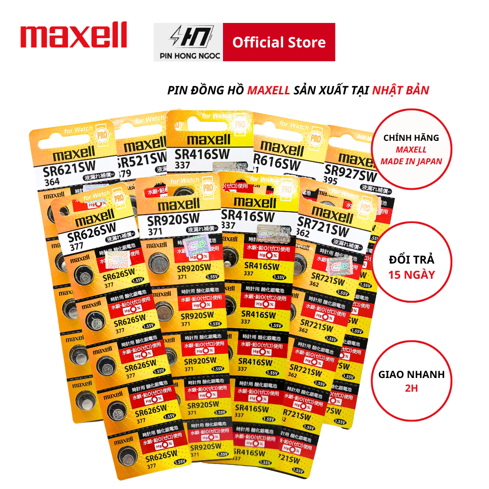 Pin Maxell SR626 / SR621 / SR920 / SR616 / SR521 / SR726/ SR716/ SR721 ...
