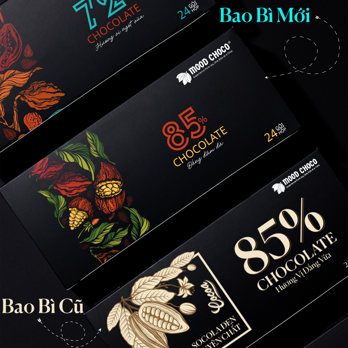 [HỘP 24 CÁI] Socola đen đắng nguyên chất không đường 100% Chocolate ăn ...
