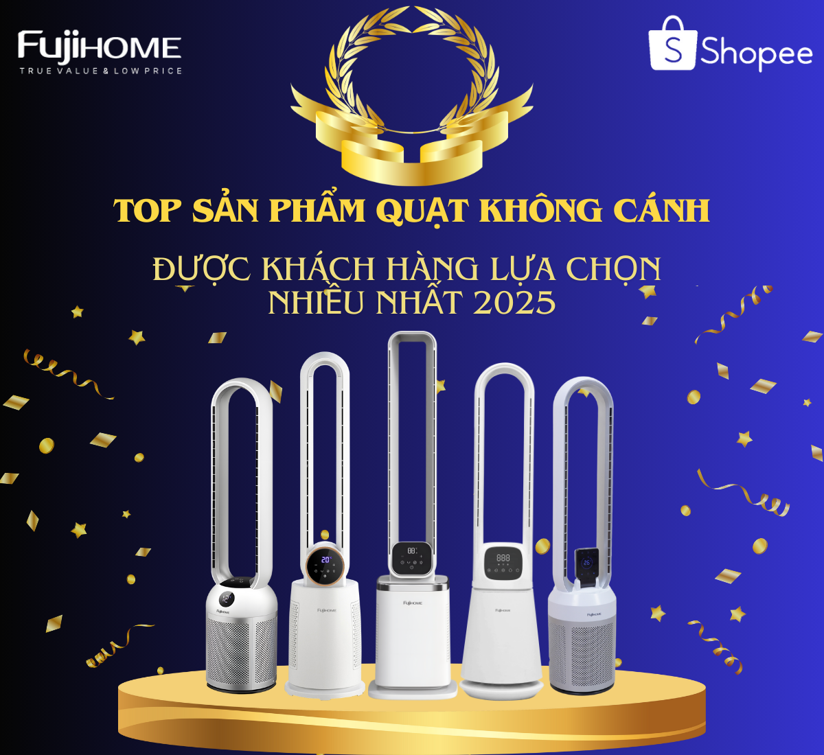 Quạt không cánh FUJIHOME BF-05R-HEPA tích hợp lọc không khí cao cấp HEPA và Ion - Bảo hành 24 ...