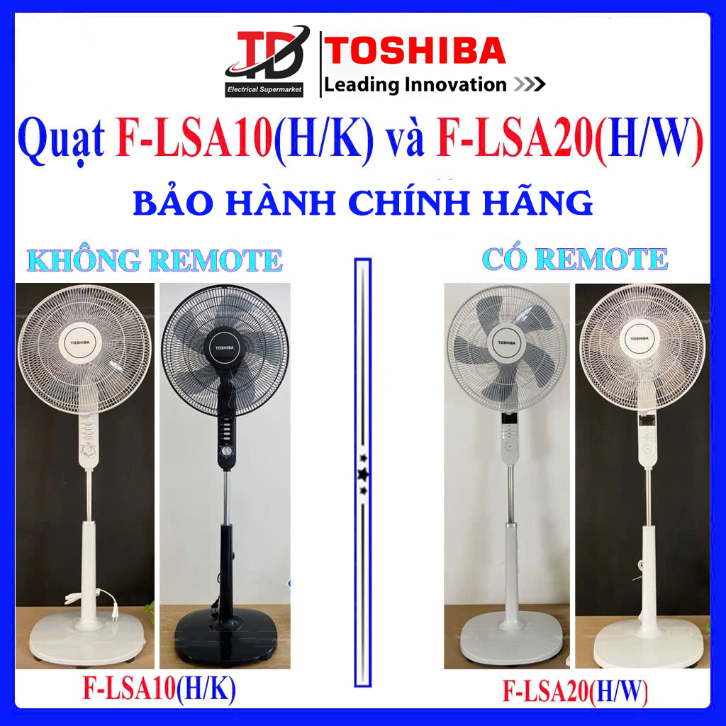 Quạt Cây Đứng Toshiba F-LSA20 & F-LSA10, 5 Cánh 40cm, Vận Hành Êm Ái ...
