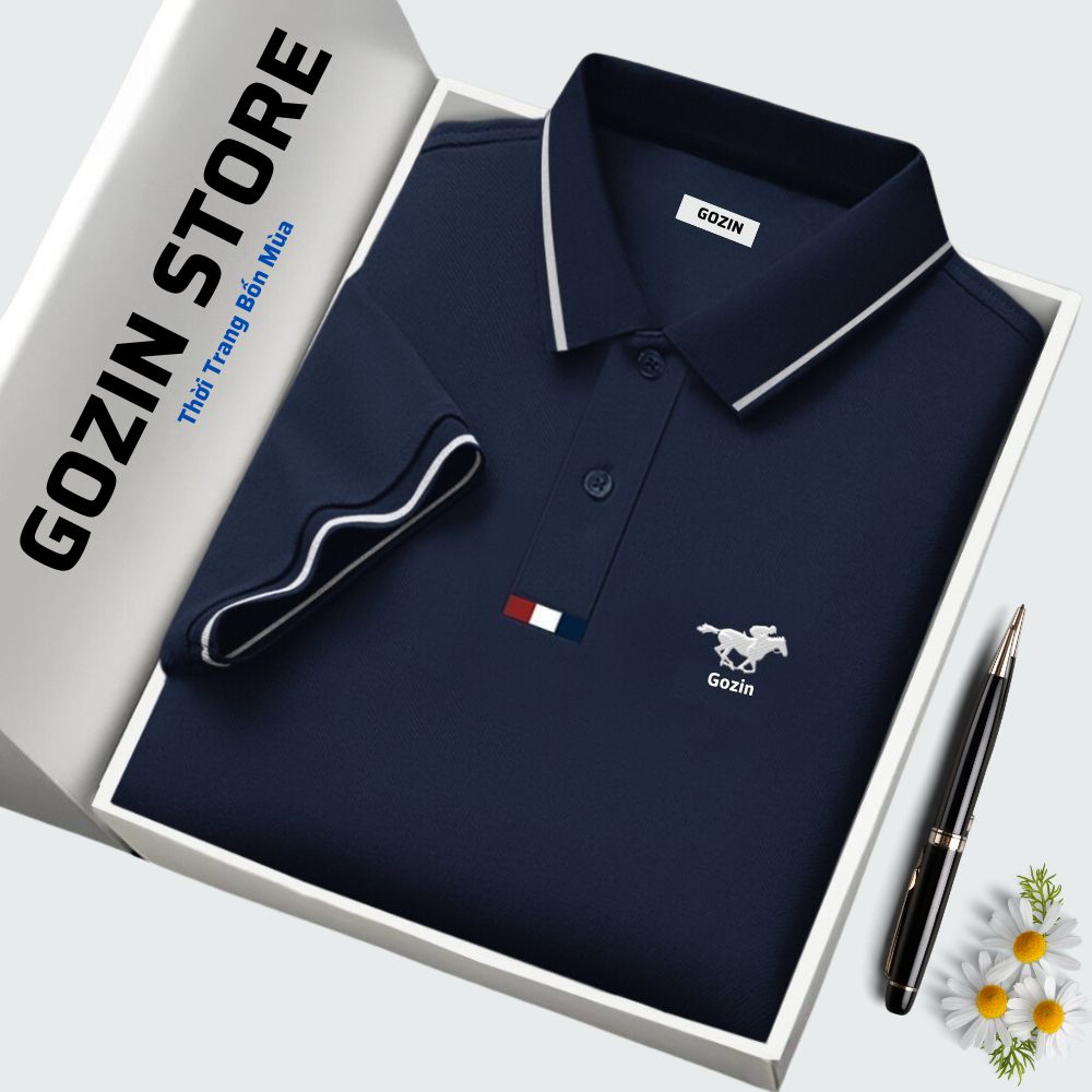 Áo Polo Nam GOZIN STORE Chất Thoáng Khí Thoải Mái Vải Cotton Trơn BASIC ...