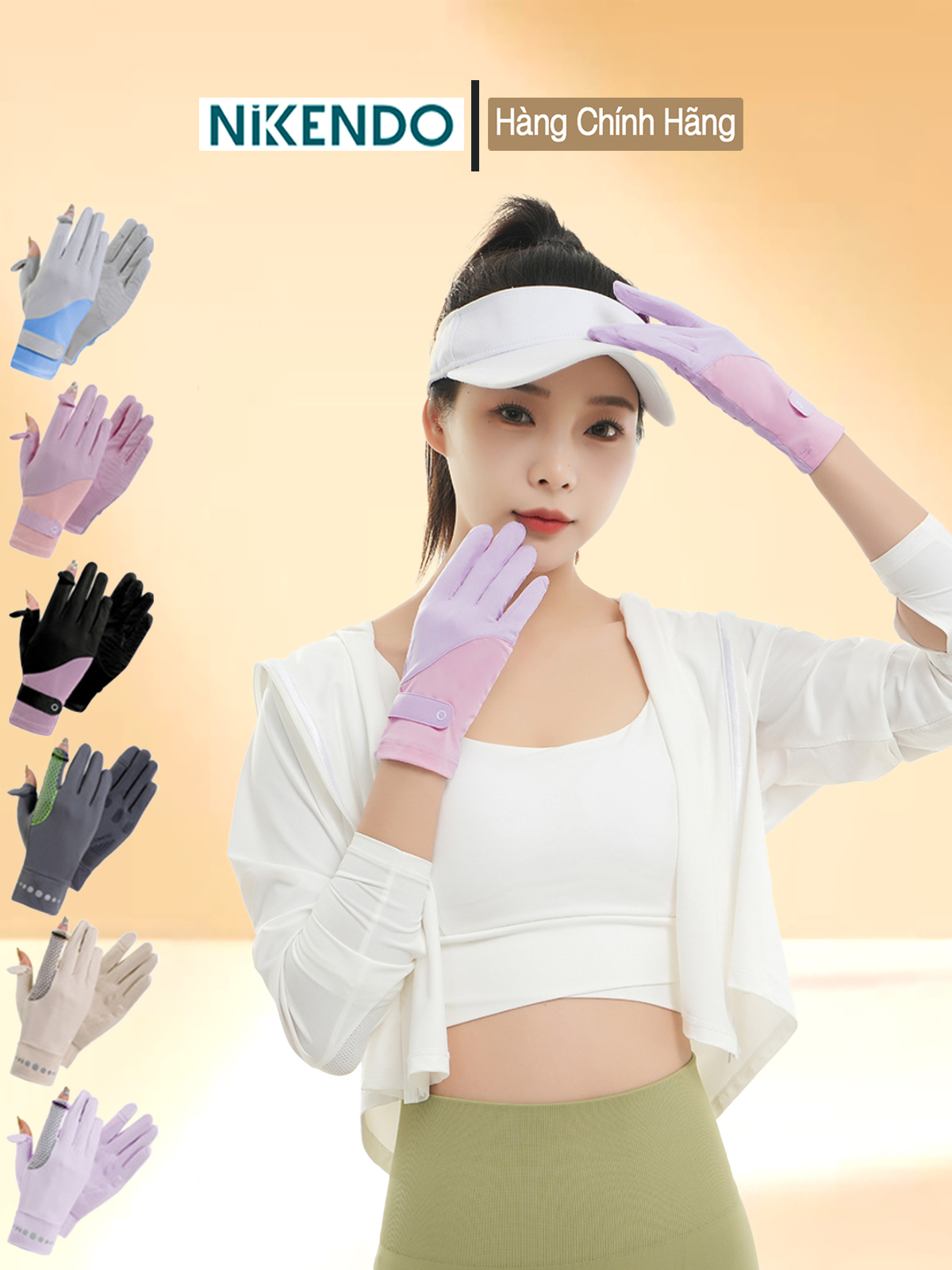 Găng Tay Chống Nắng Hở Ngón Chống Tia UV Găng Tay Lái Xe Chống Trượt Nữ ...