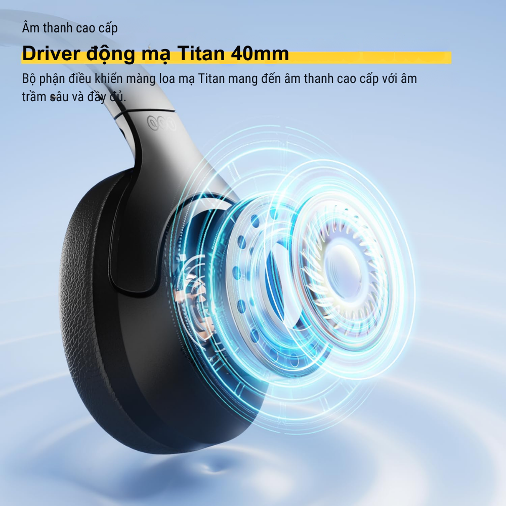 Tai nghe QCY H3 LITE, driver động 40mm, Hi-Res Audio, Pin 400mAh, công nghệ ENC - chính hãng ...