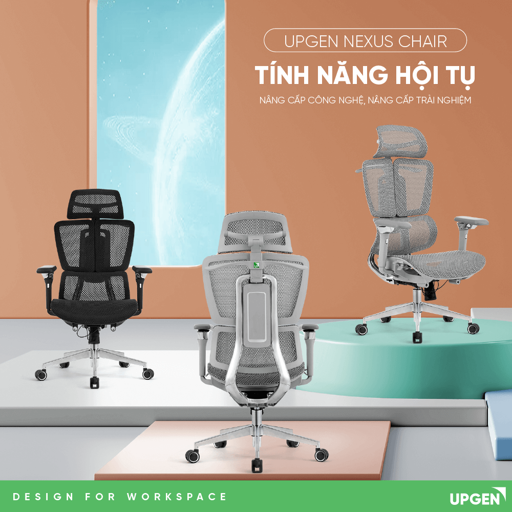 Ghế công thái học UPGen NEXUS Chair 2025 Tựa lưng Ergozone 3 vùng độc lập - Hàng chính hãng ...