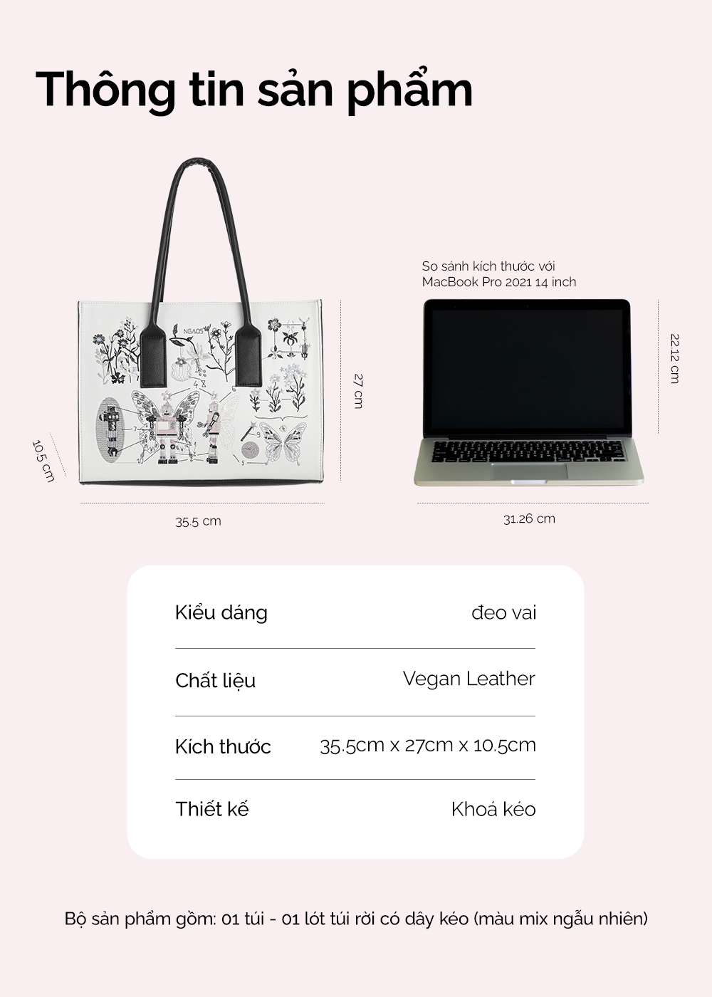 Artbook Bag - Jimmi's Secret - NGAOS - Vegan Leather | Shopee Việt Nam