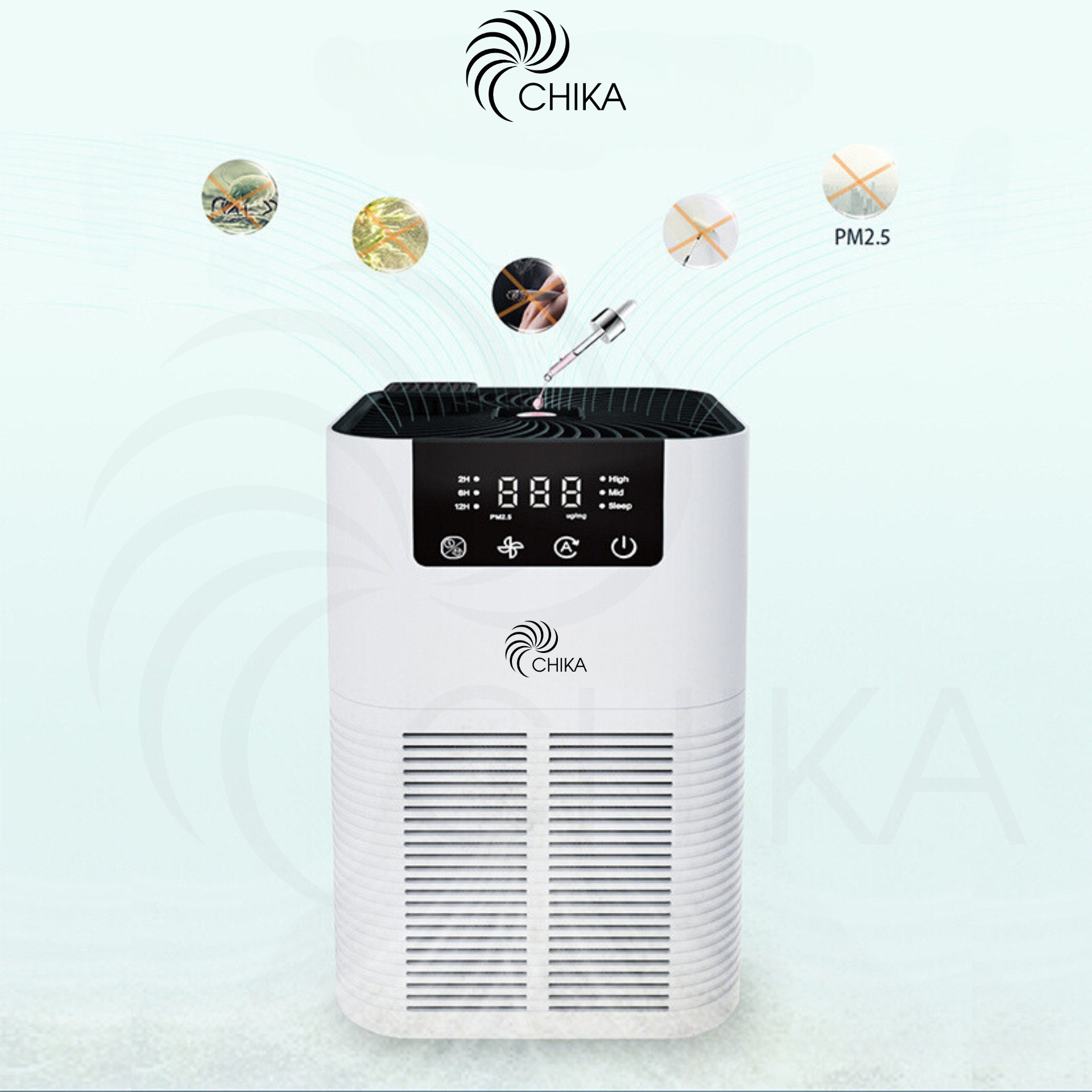 Máy Lọc Không Khí CHIKA GL-K805, Bộ Lọc HEPA 3 Lớp, Lọc Bụi Mịn PM2.5 Diện Tích Sử Dụng 30M2 ...