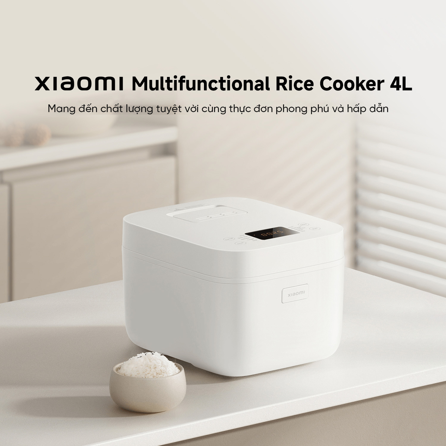 Nồi cơm điện đa năng Xiaomi Multifunctional Rice Cooker 4L BHR9115VN - 10 chế độ nấu - Công suất ...