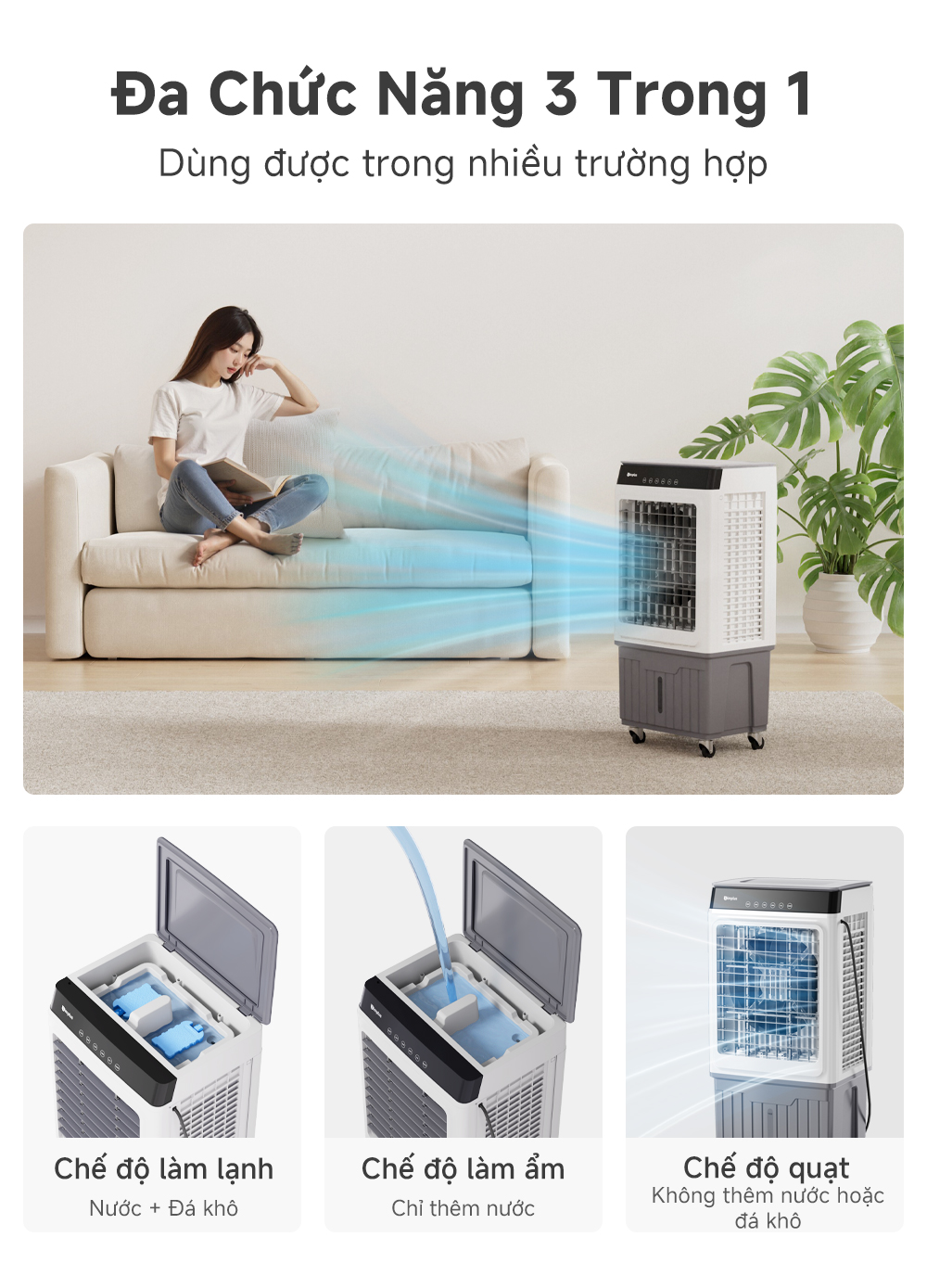 Simplus Quạt Làm Mát Bình Chứa Nước Lớn 24L LFSH005 - Bảo Hành 1 Năm 1 Đổi 1 | Shopee Việt Nam