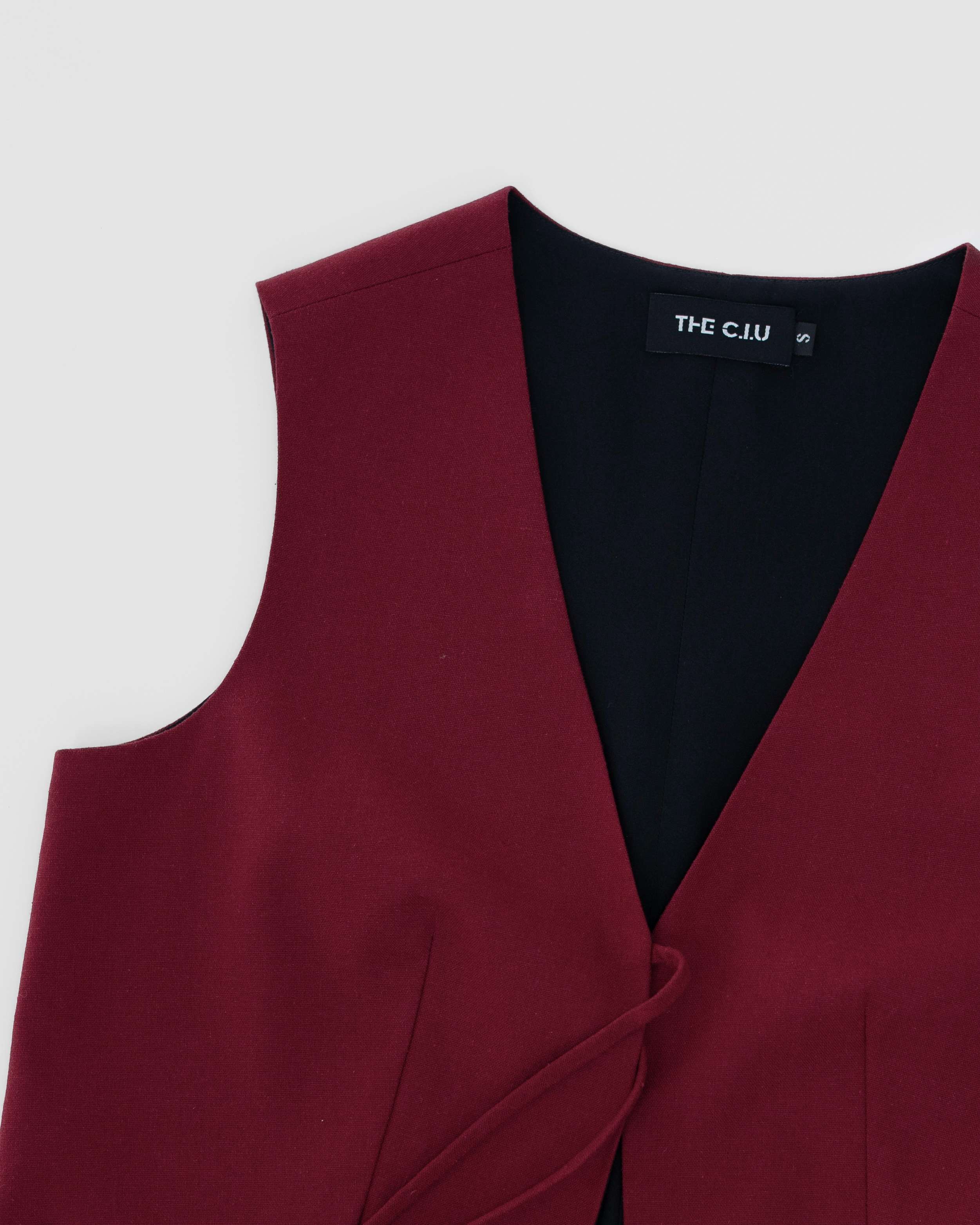 Áo gile phối nơ cổ V THE C.I.U - Rebel Gile - MN05 | Shopee Việt Nam