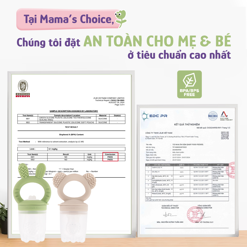 Túi Nhai Ăn Dặm Mama's Choice Cho Bé, Núm Nhai Hoa Quả Chống Hóc, Tặng ...