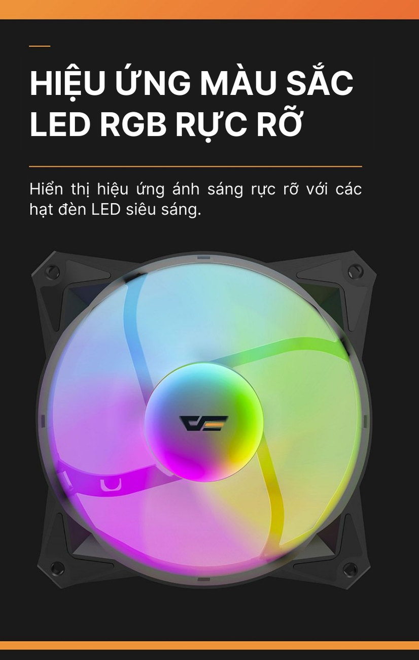 Fan Tản Nhiệt PC LED RGB Darkflash CL6 Quạt Tản Nhiệt Vỏ Máy Tính Fan ...