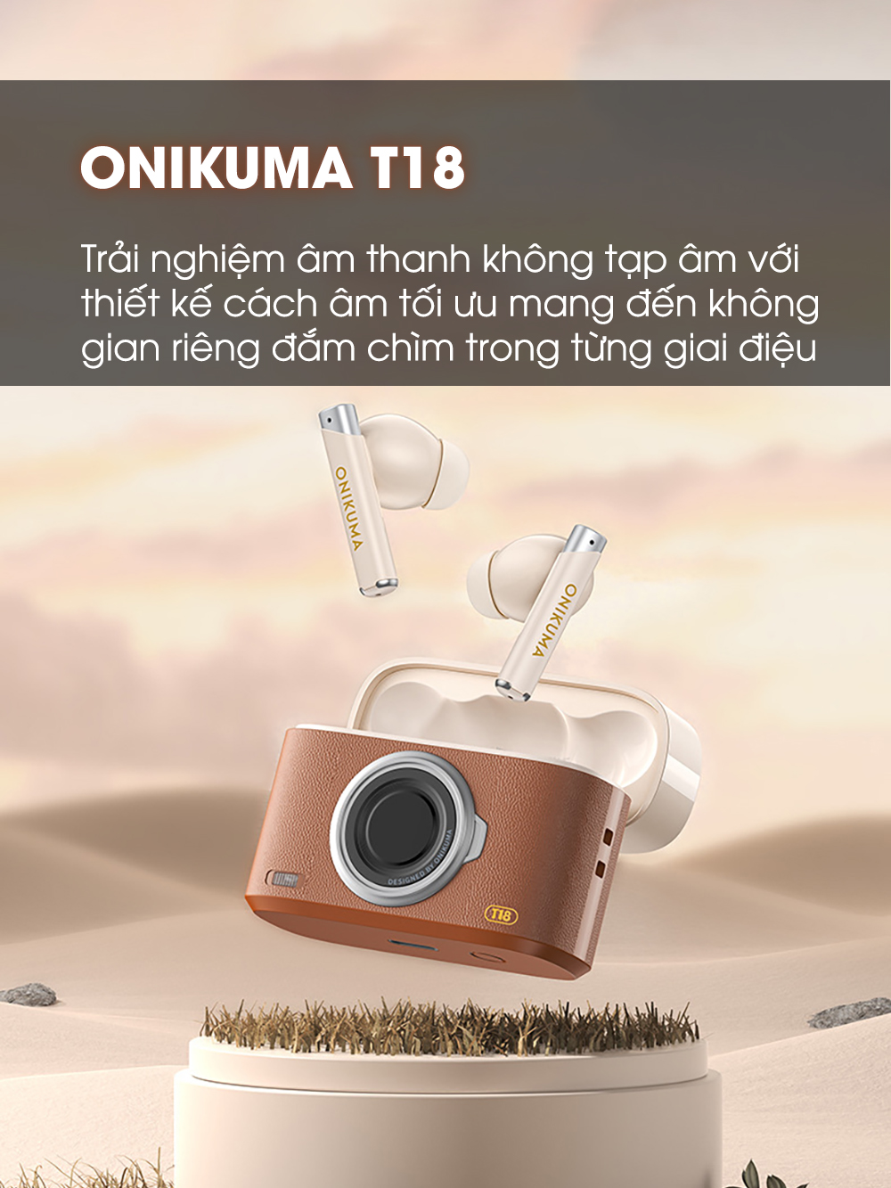Tai nghe bluetooth không dây SIDOTECH ONIKUMA T18 cute nhét tai pin ...