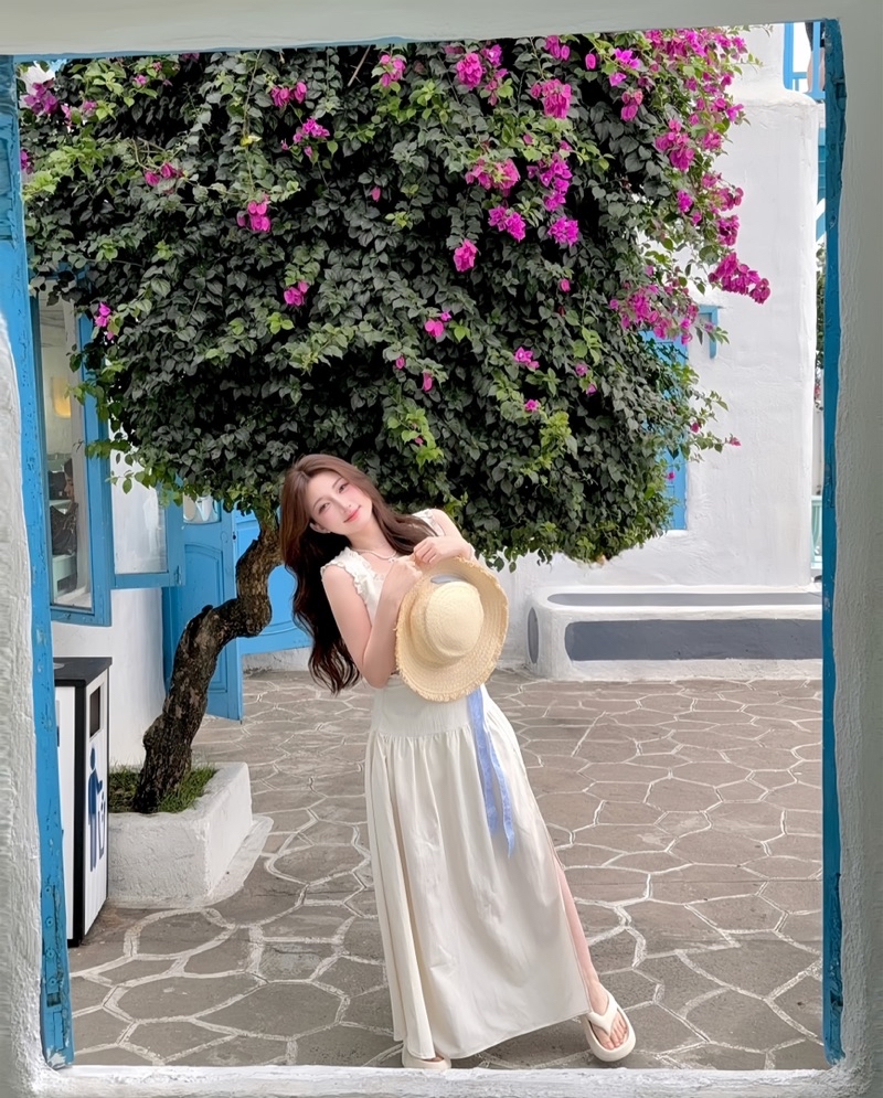 Sét Váy Maxi Xẻ Tà Gồm Áo 2 Dây Croptop Đan Dây + Chân Váy Maxi Xẻ Vạt Kèm Quần Trong (MX7 ...