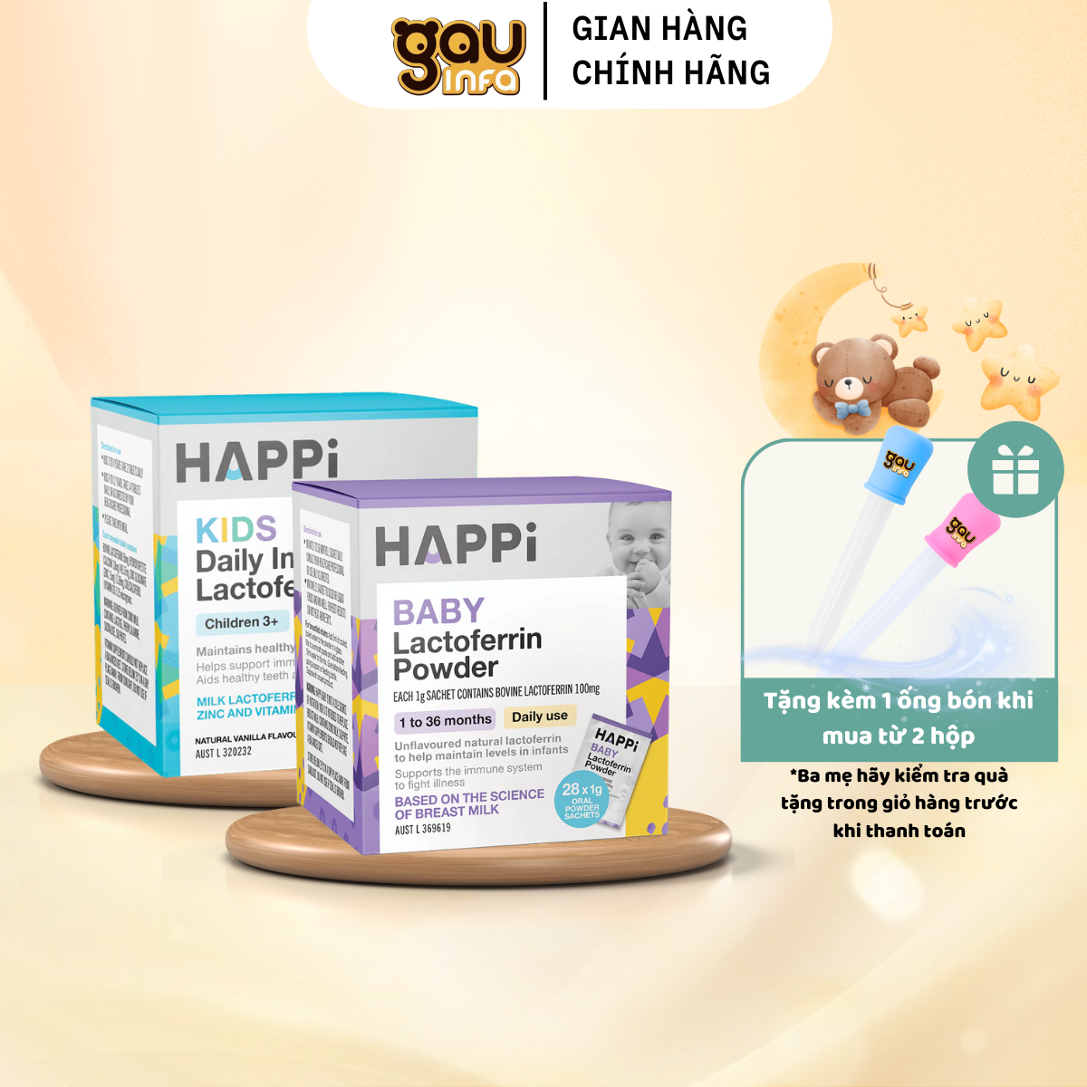 HAPPi Lactoferrin Baby tăng đề kháng cho bé từ 1-36 tháng tuổi, bột ...