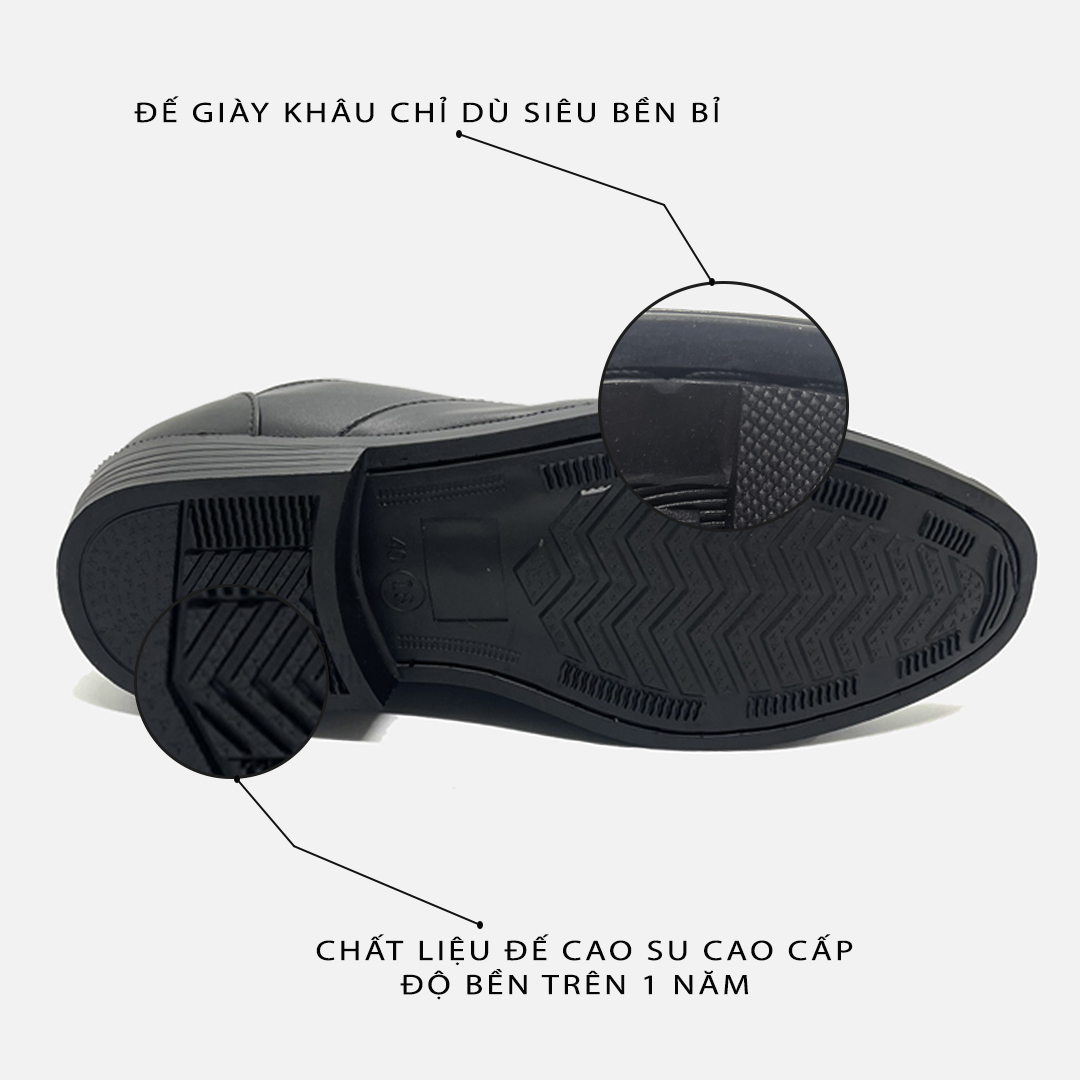 Giày tây nam công sở DINOSA D0204 giả dây,chất liệu da cao cấp,đế cao ...